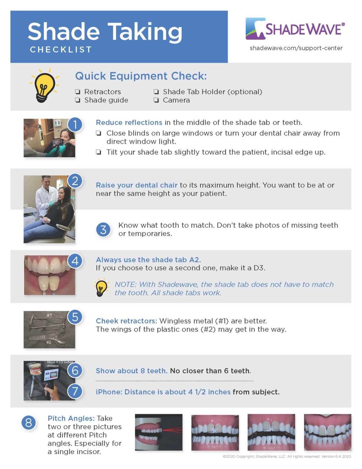 Shade Taking Photo Checklist - ShadeWave